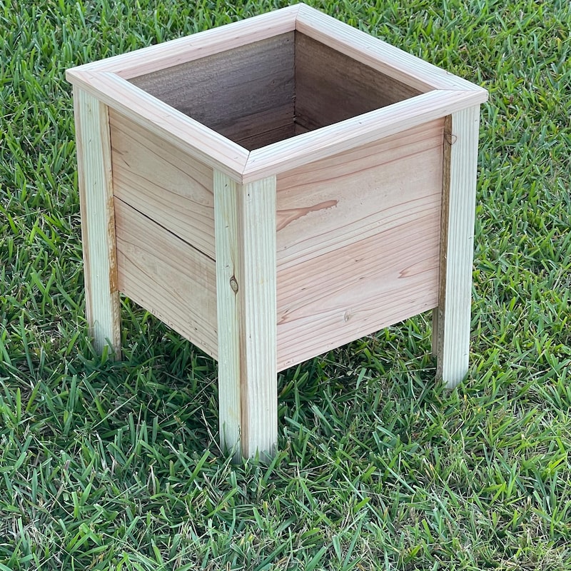 Square Cedar Planter Box - Etsy