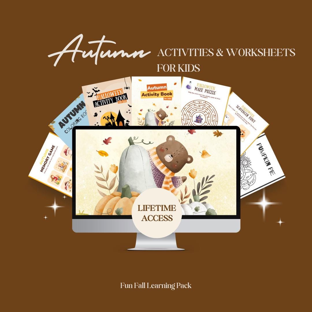 Printable Autumn Activity Pack: Fall Worksheets, Games, Coloring Pages ...