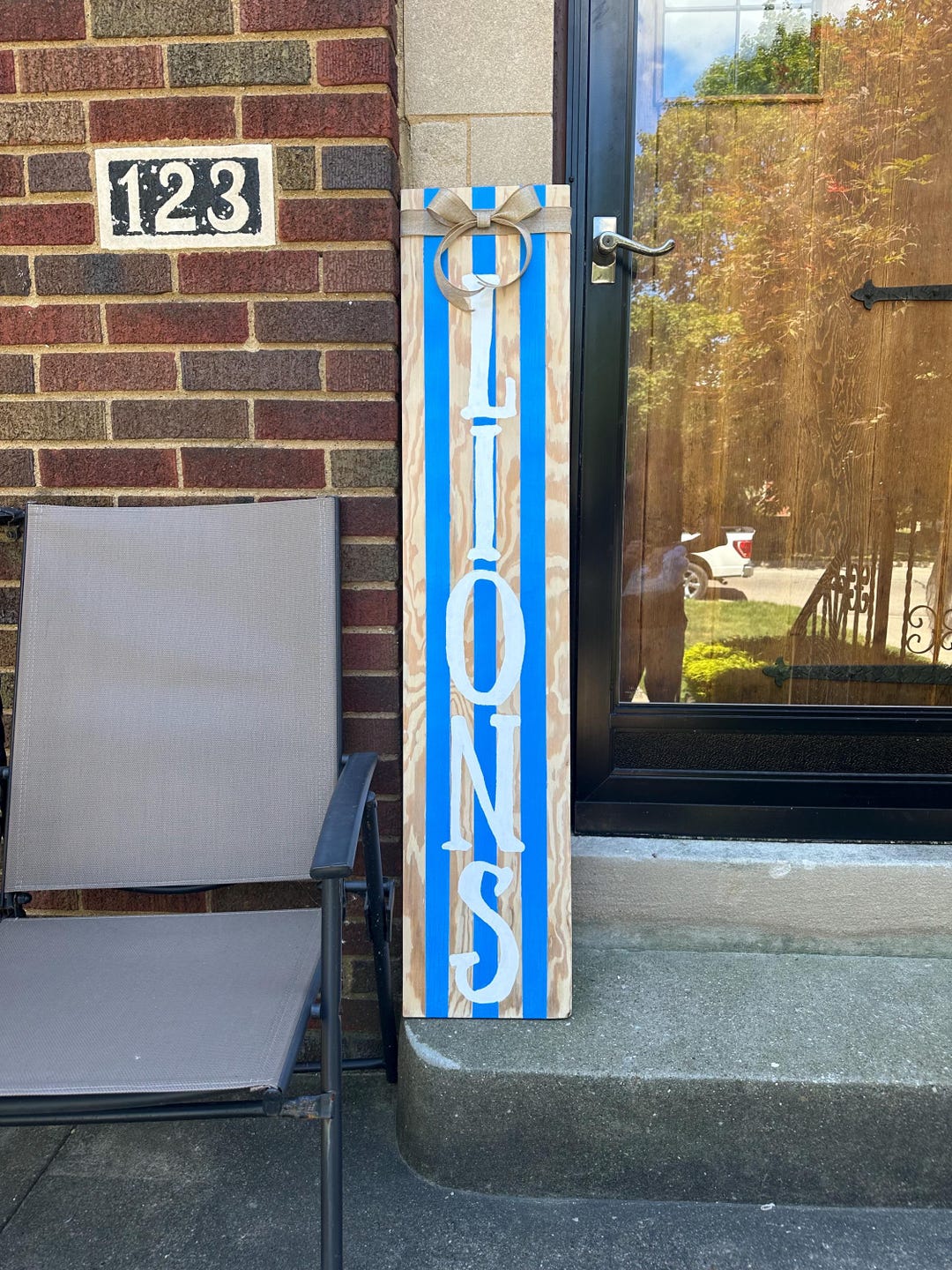 Detroit Lions Porch Sign: Hand-painted Wood Welcome Decor - Etsy