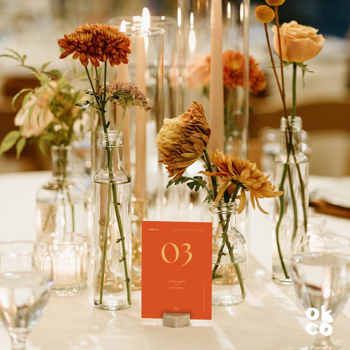 Wedding Table Numbers Template, Elegant Canva Design (digital Download ...