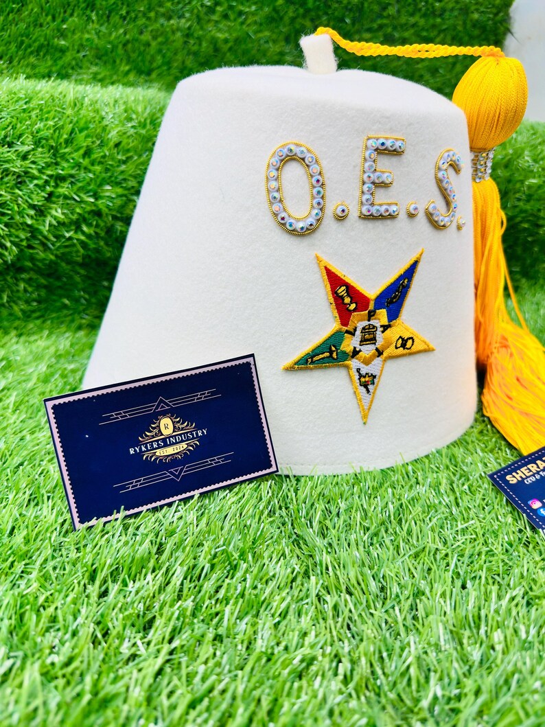 OES Fez Hat With Yellow Tassel | Order of the Eastern Star Masonic Fez ...