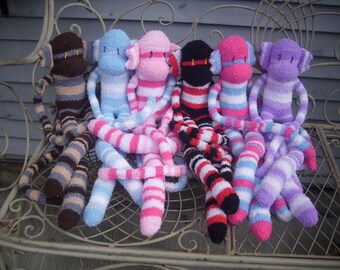 Sock Monkey Doll | Etsy