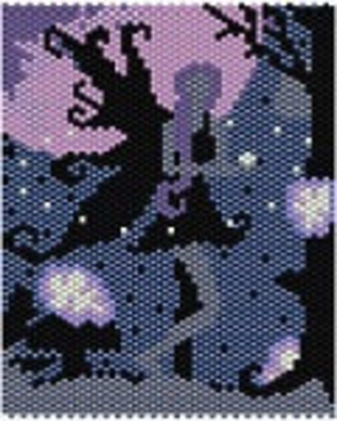 BEADING PATTERN Shadow Fairy Peyote Panel - Etsy