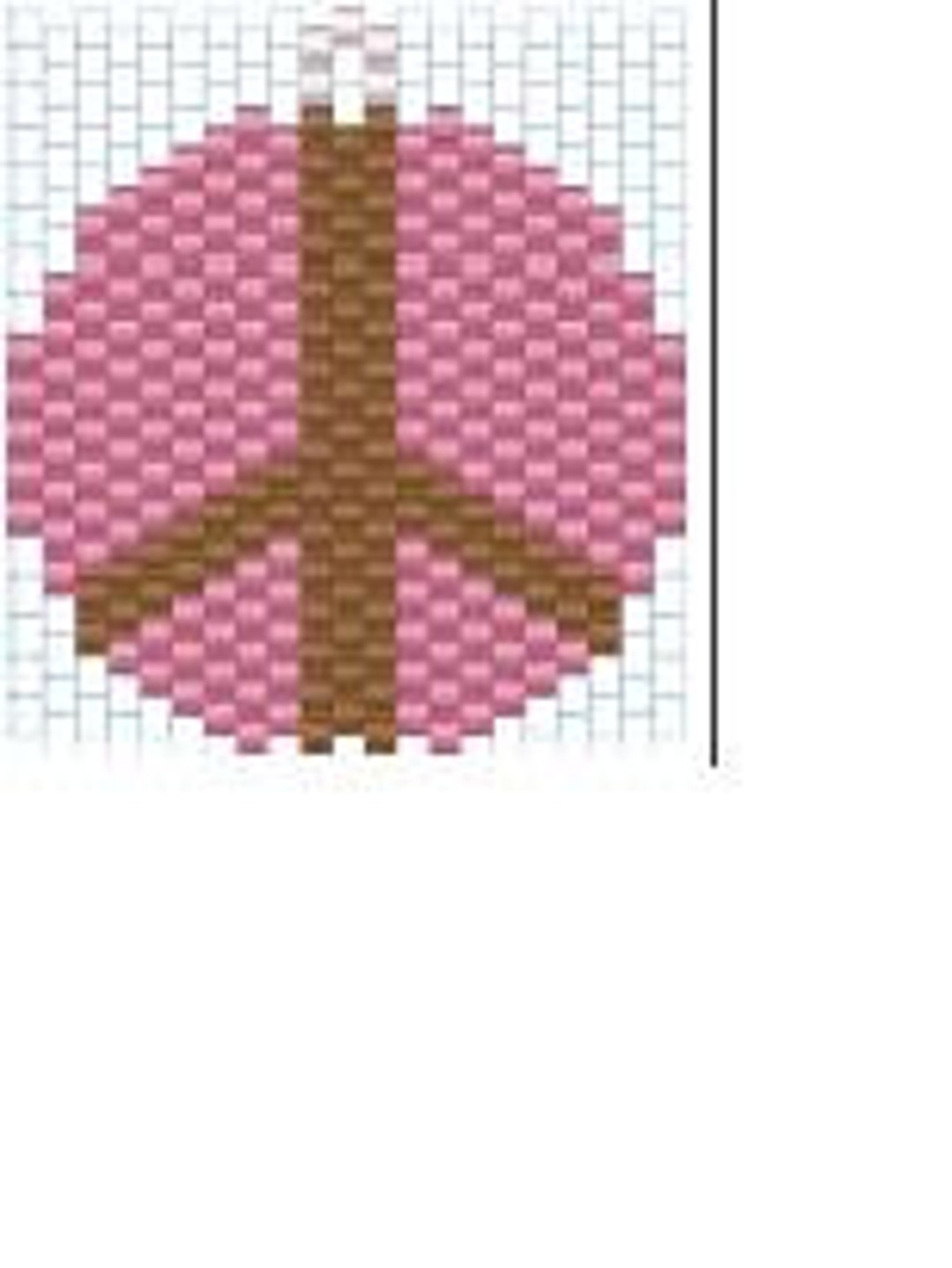 BEADING PATTERN Small Peace Sign Earring or Charm - Etsy