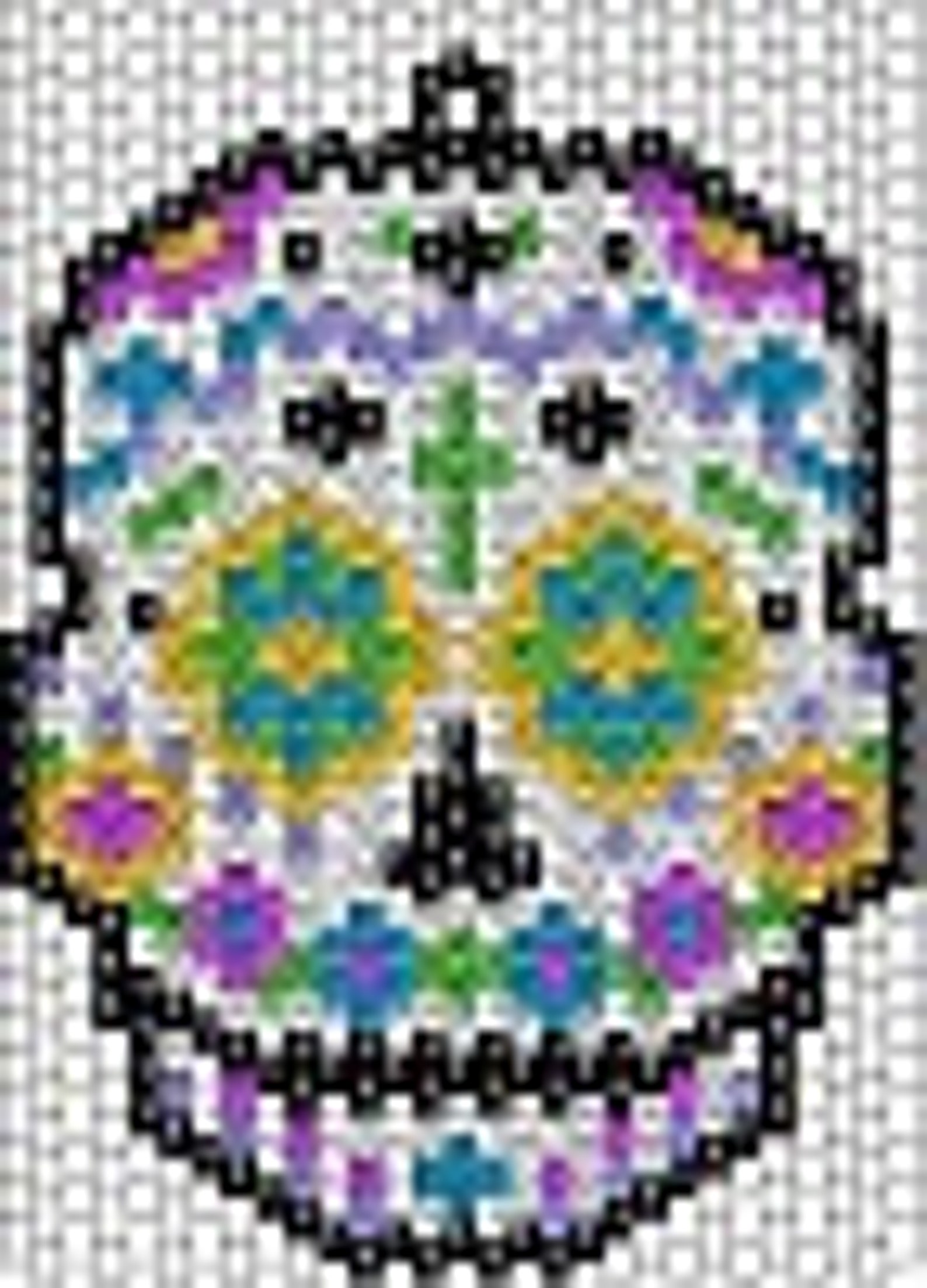 BEADING PATTERN Sugar Skull Earring or Pendant, for Hand Beaded ...