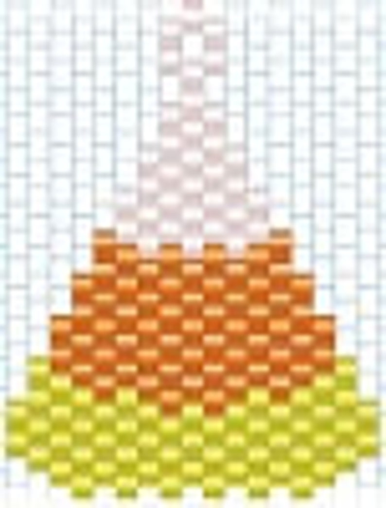 Beading Pattern Candy Corn Halloween Earrings - Etsy