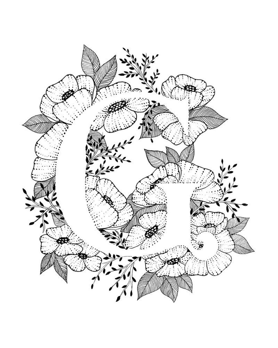 The Letter G In Calligraphy