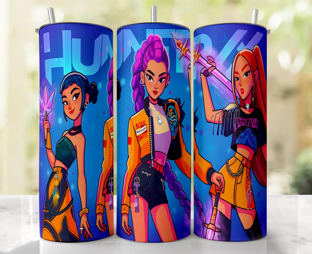 Huntrix Kpop Demon Hunters Tumbler Wrap, Kpop Demon Hunter 20oz Tumbler ...