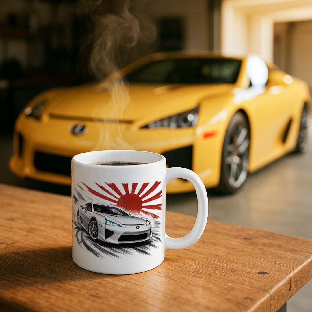 Lexus LFA JDM Mug – Japanese Sumi-e Car Art • Unique Front/back Graphic ...