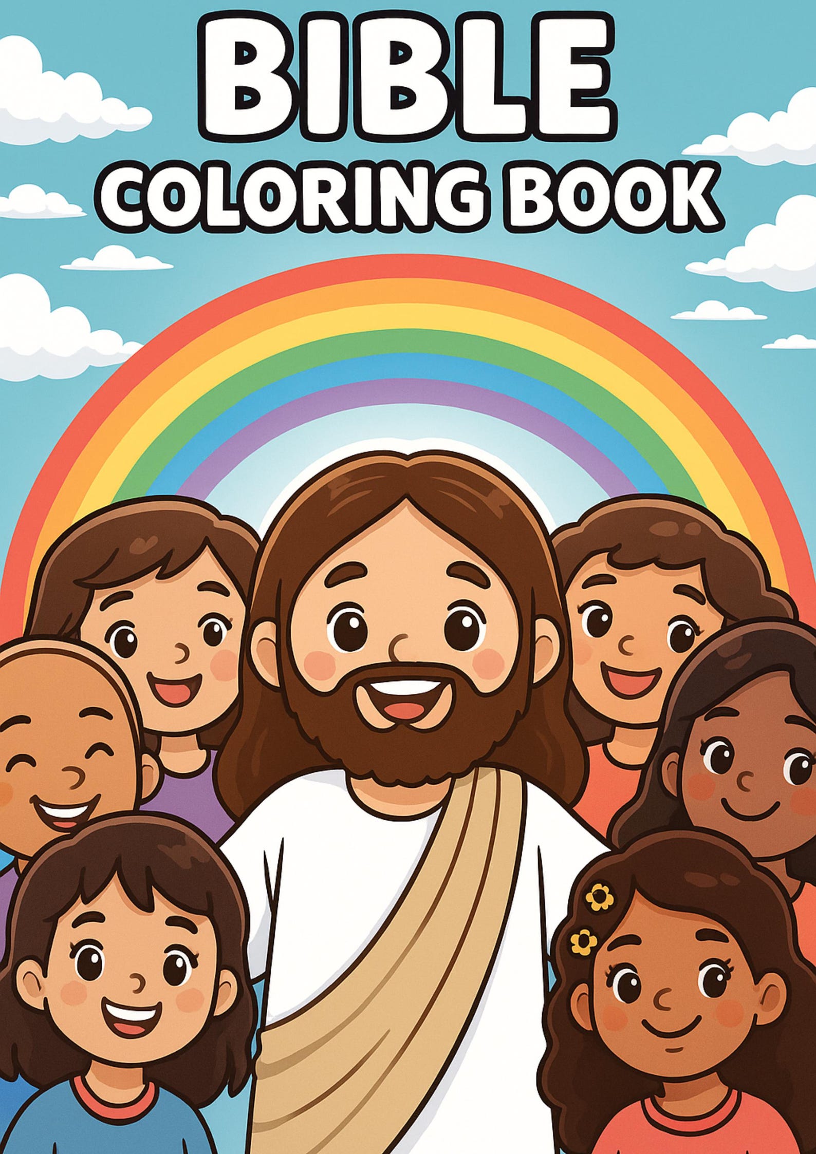 Bible Stories Coloring Book: 20 Christian Pages, Sunday School (PDF ...