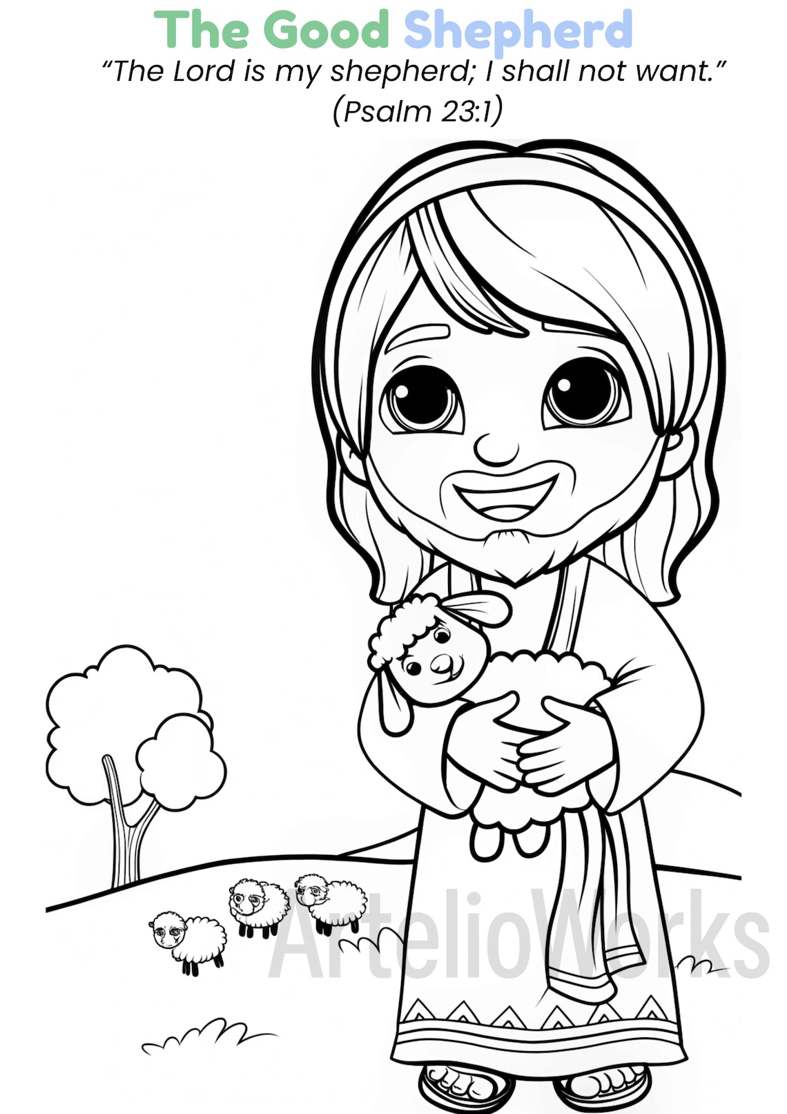 Bible Stories Coloring Book: 20 Christian Pages, Sunday School (PDF ...