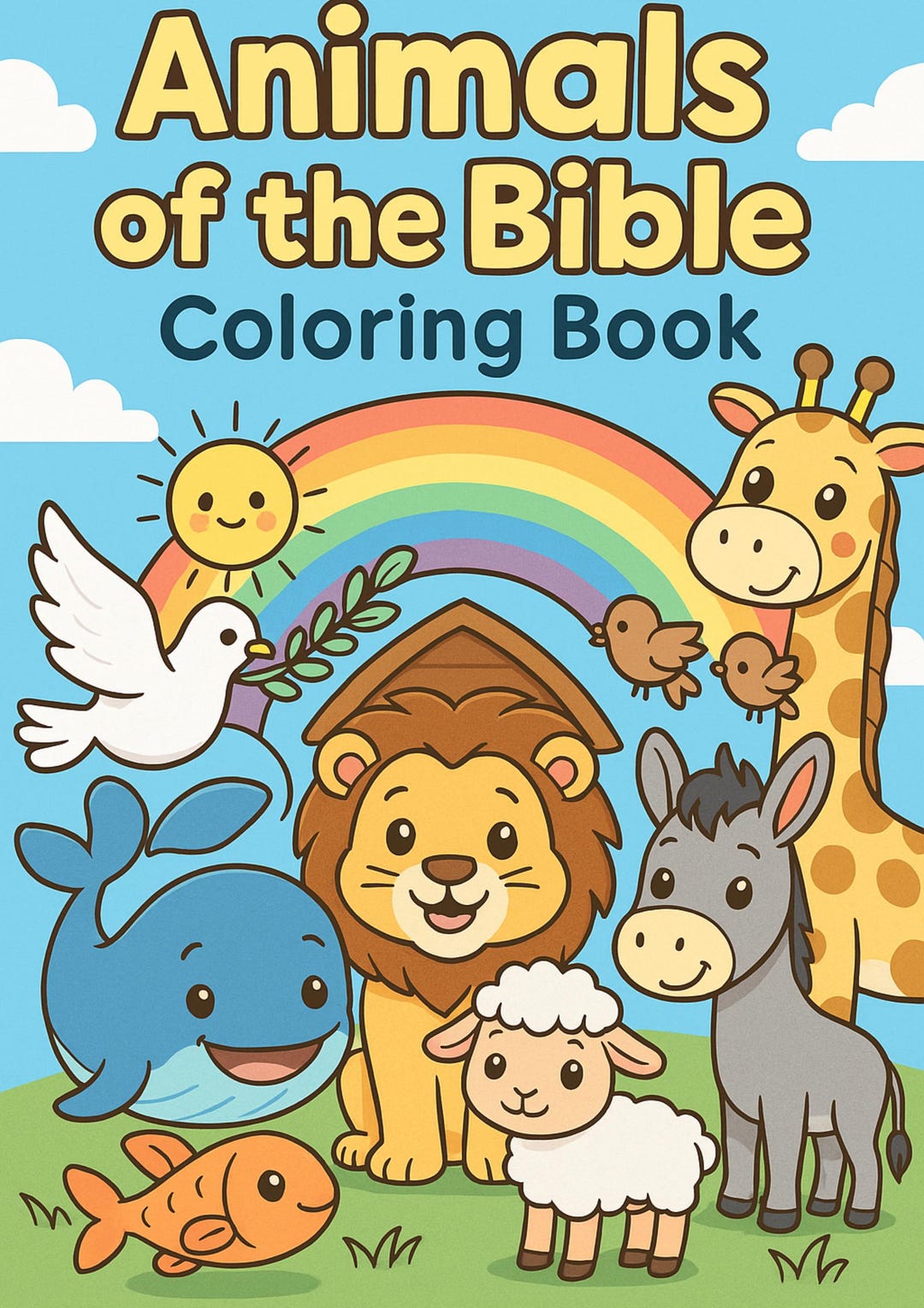 Animals of the Bible Coloring Book: Christian Kids Activity (PDF ...