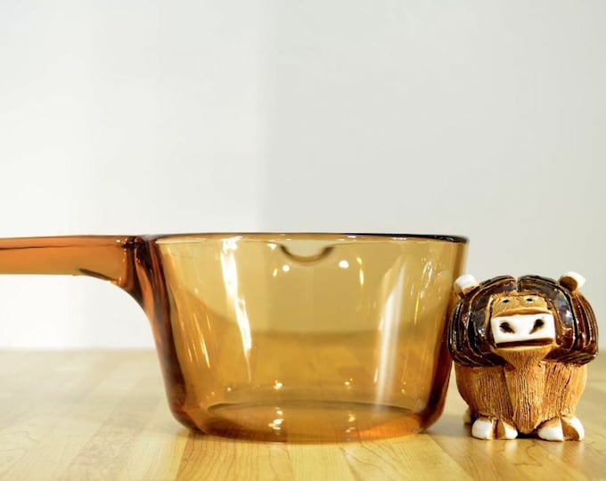 Vision Ware Amber .7 Liter Sauce Pan With Pour Spout Lip Corning ...