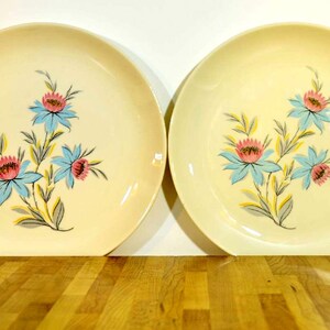 Vintage Steubenville Pottery Co. Fairlane Pattern Ceramic Dinner Plates ...