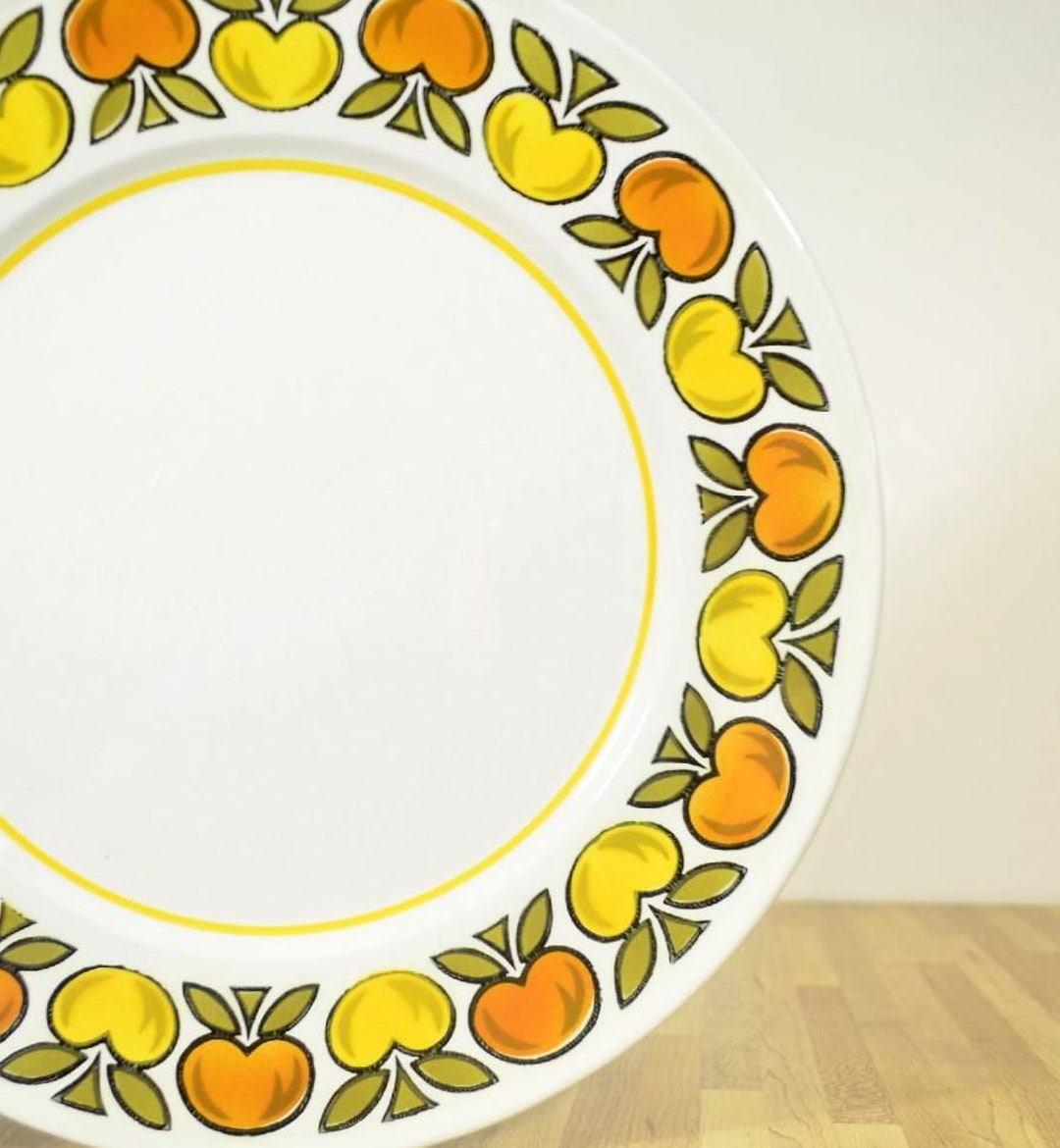 Mikasa Platter Mikan Japan Pattern D4302 Yellow and Orange Apples ...