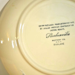 Vintage Steubenville Pottery Co. Fairlane Pattern Ceramic Dinner Plates ...