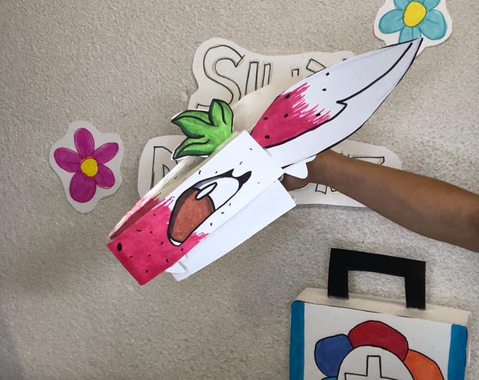 Strawberry Themed Paper Dragon Puppet Made by Silly.dragonz Original ...