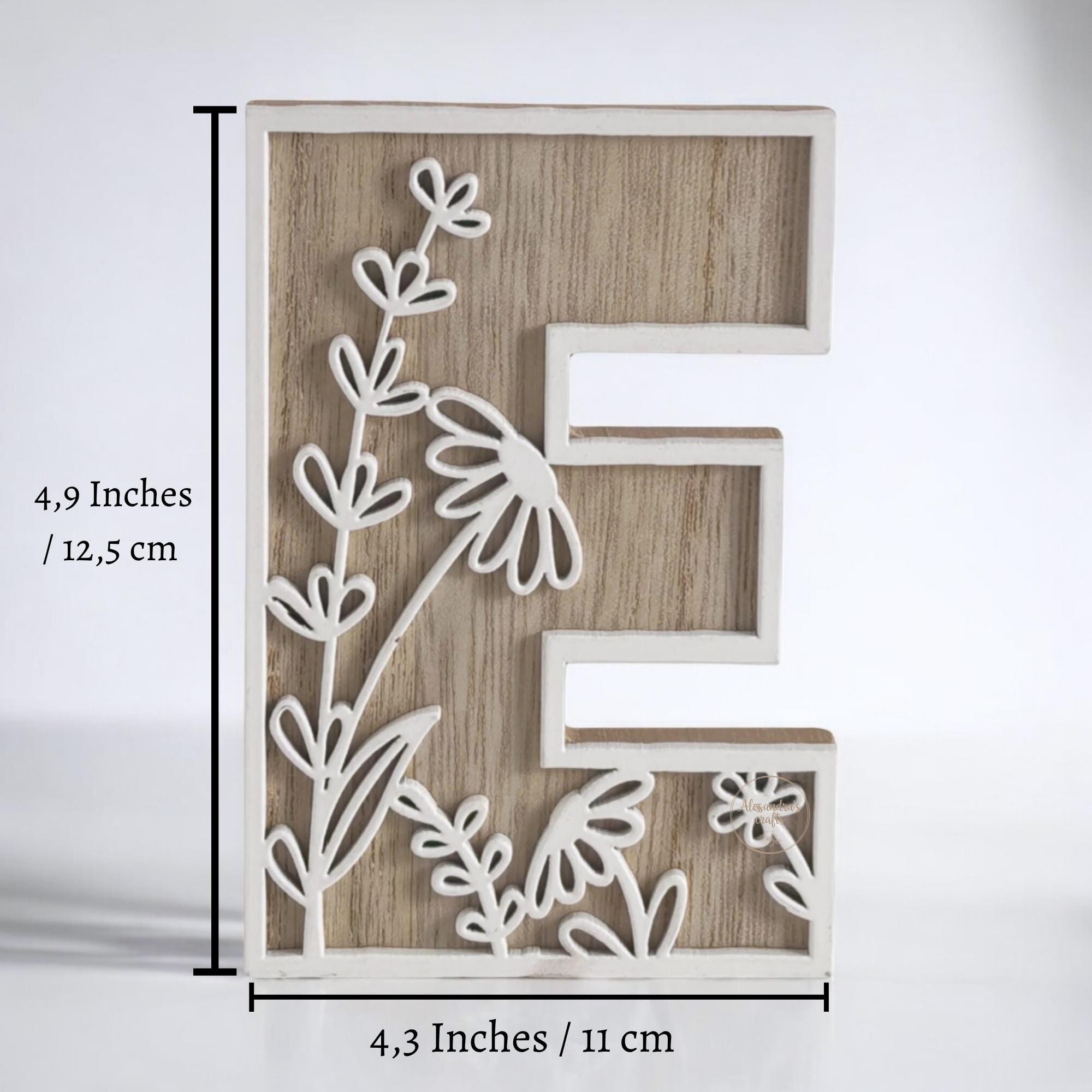 Wooden Letters Home Decor 4.9" Carved Alphabet Decorative Letters for ...