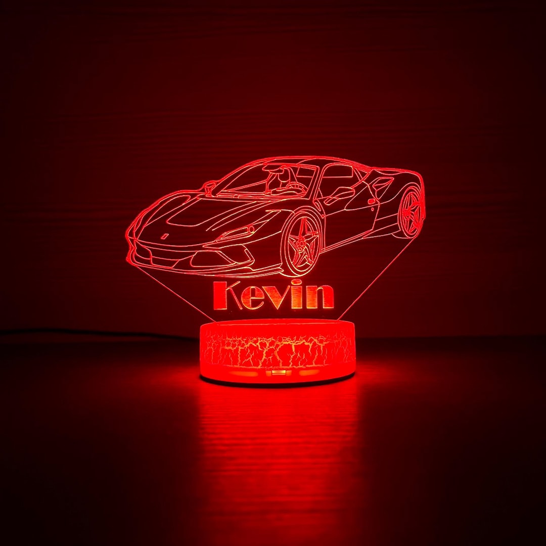 Ferrari F8 Tributo Ferrari 3D Night Lamp Ferrari Lamp Ferrari Gift ...