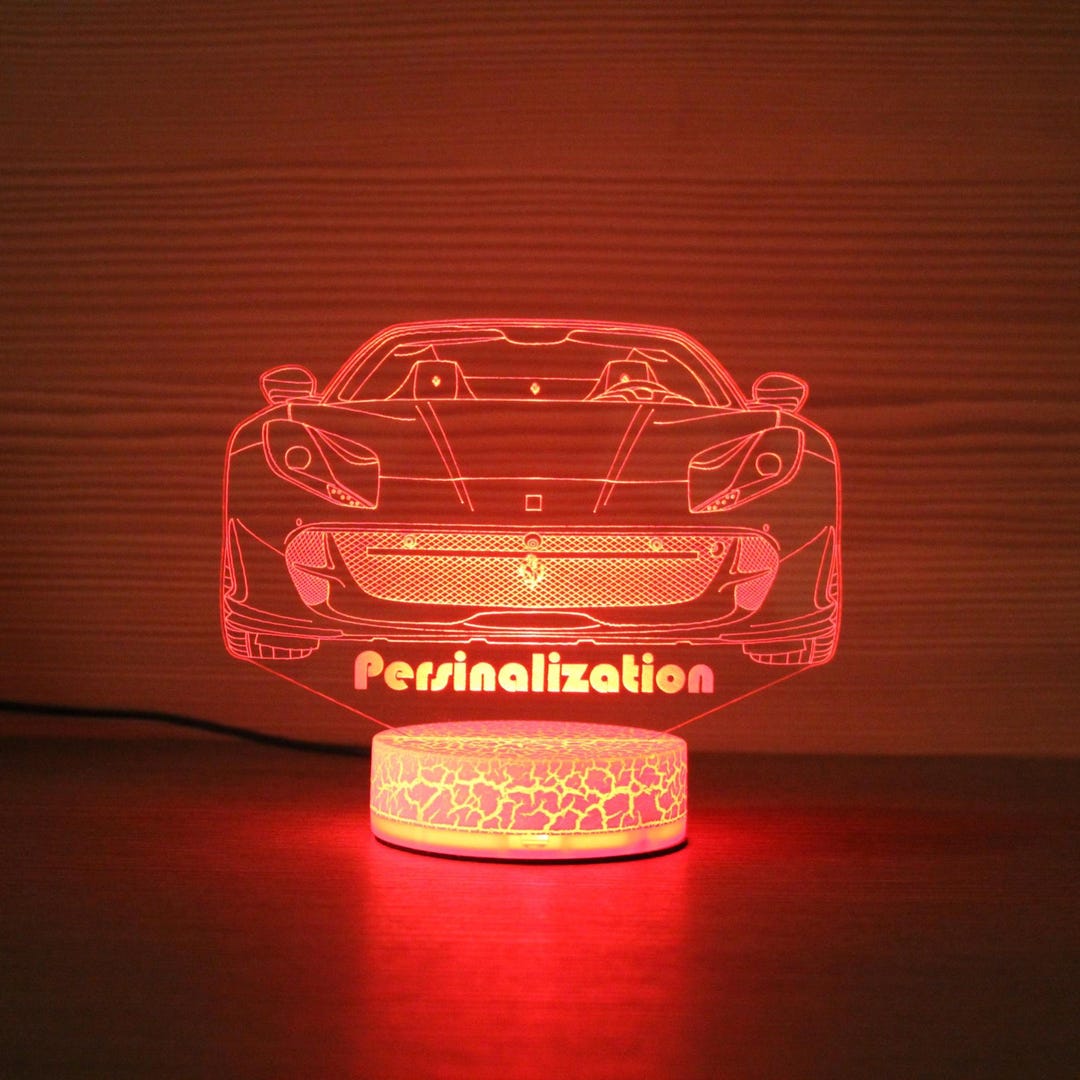 2021 Ferrari 812 GTS 3D Night Lamp Ferrari Lamp Shade 3D Night Light ...