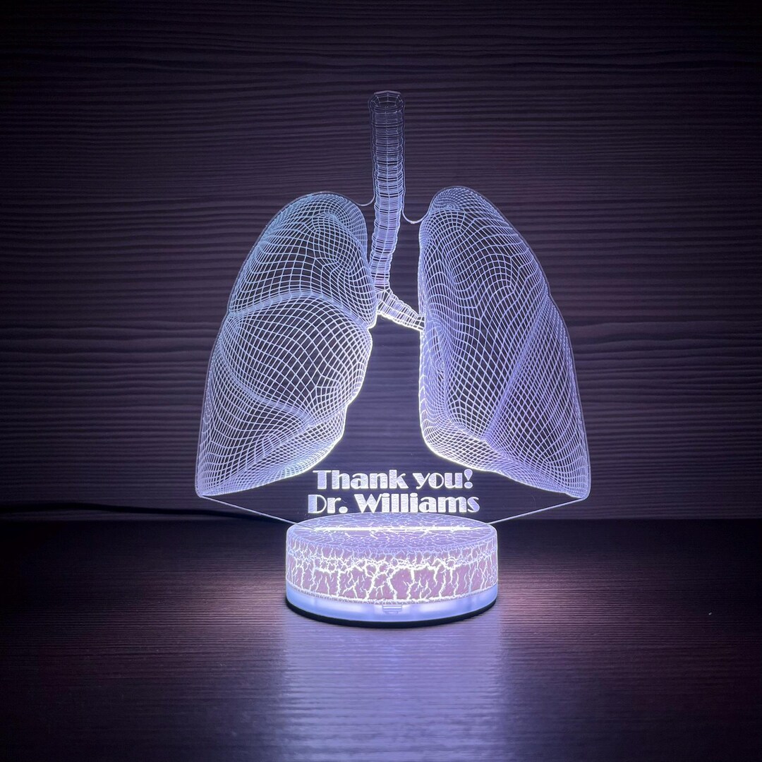 Custom 3D Lungs Light Pulmonologist Thank You Gift Lungs Led Lamp Lungs ...