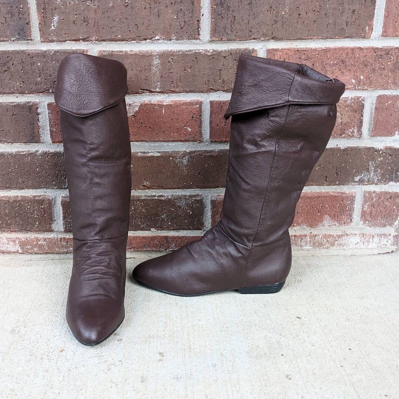 Brown Leather Boots 36 6 - Etsy