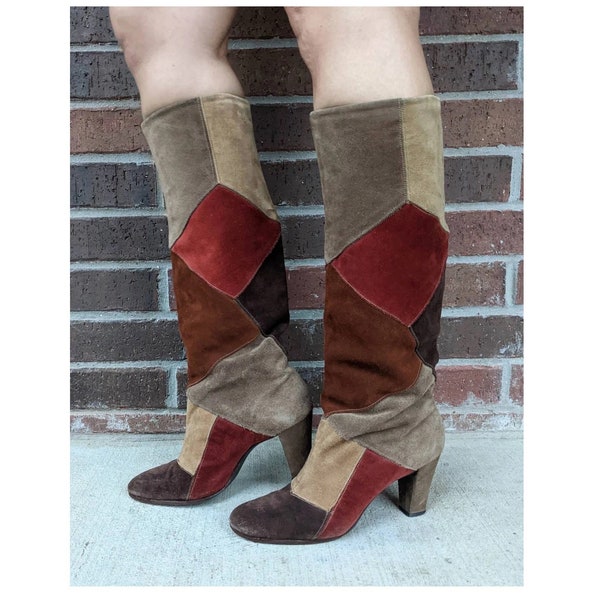 Patchwork Boots - Etsy