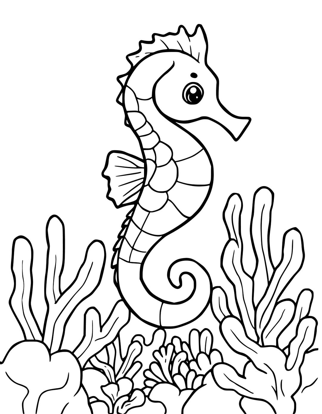 Ocean Animals Coloring Pages: 30 Sea Life Designs (PDF Download, PNG ...