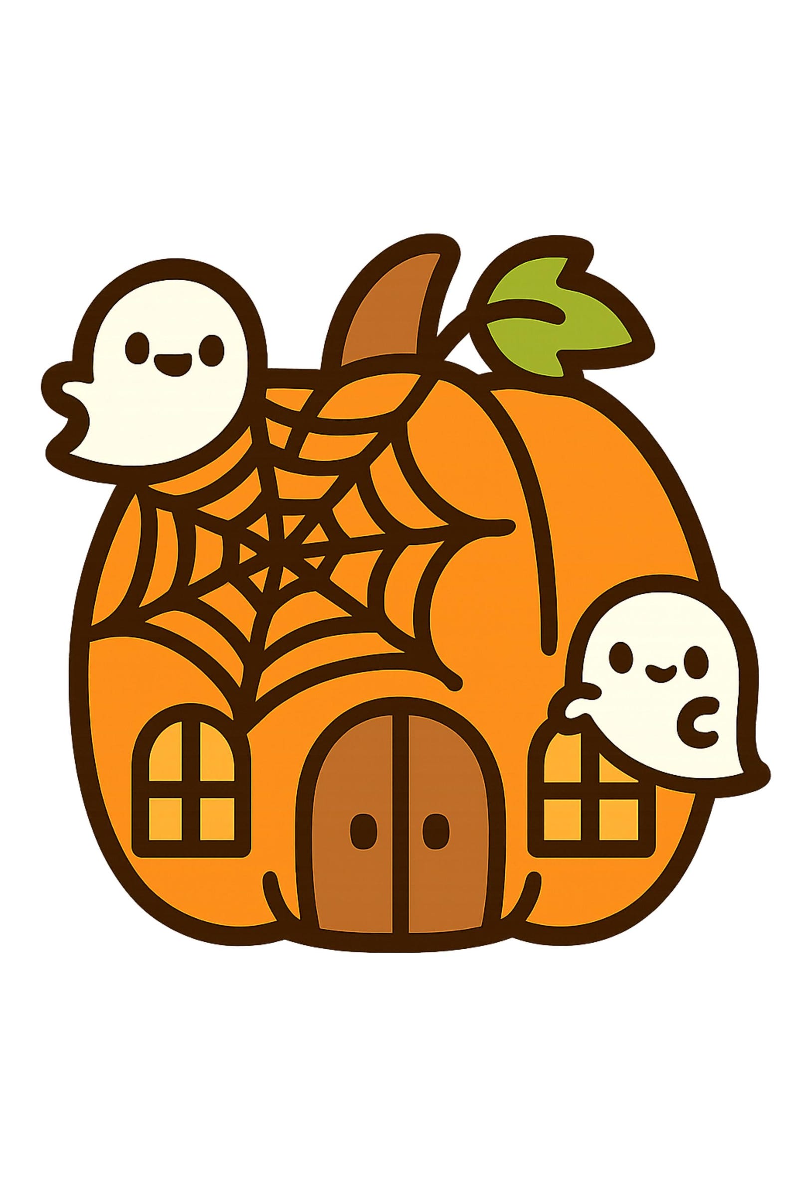 Cute Halloween Clipart Pack | Adorable Ghost, Black Cat, Pumpkin House ...