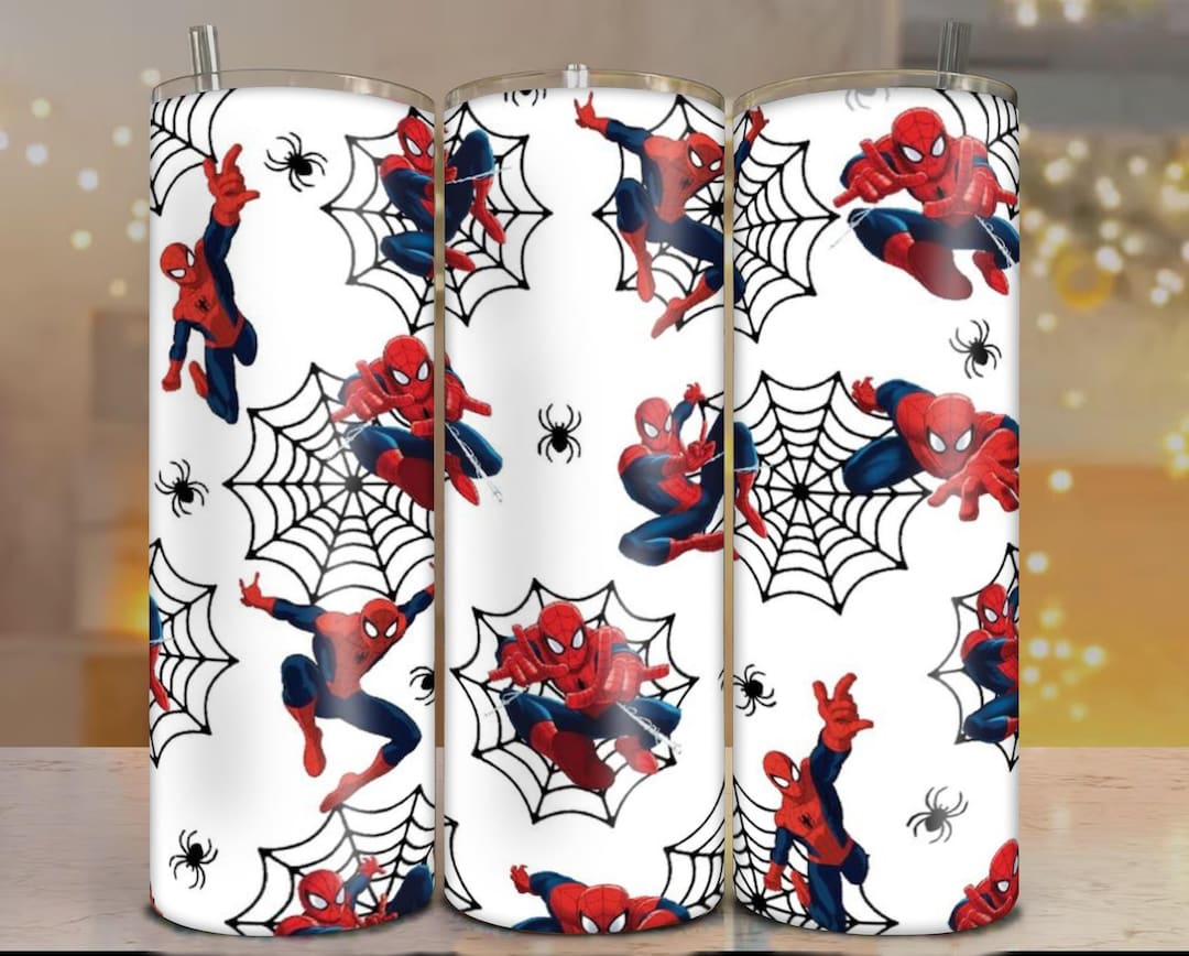 Spiderman Tumbler Wrap: 3D Cartoon Sublimation Design (digital Download ...