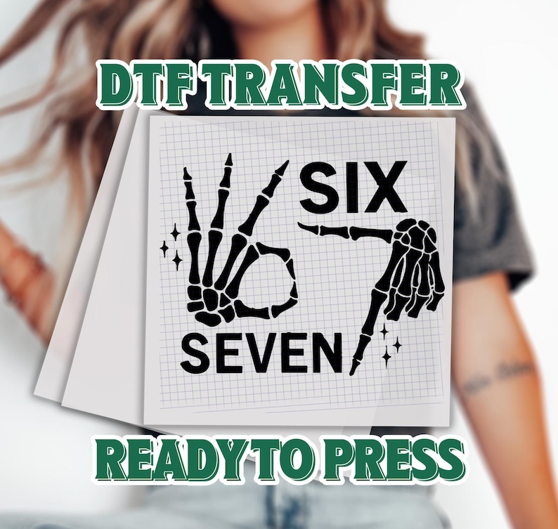 Six Seven Skeleton Hands DTF - Halloween Couples Ready to Press - Etsy