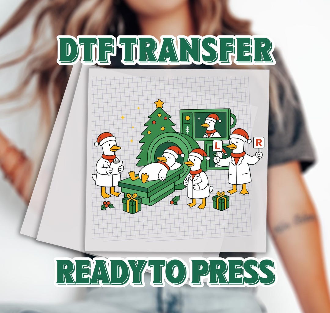Radiology DTF, Funny Goose CT Scan Graphic Dtf, Christmas Nurse Goose ...