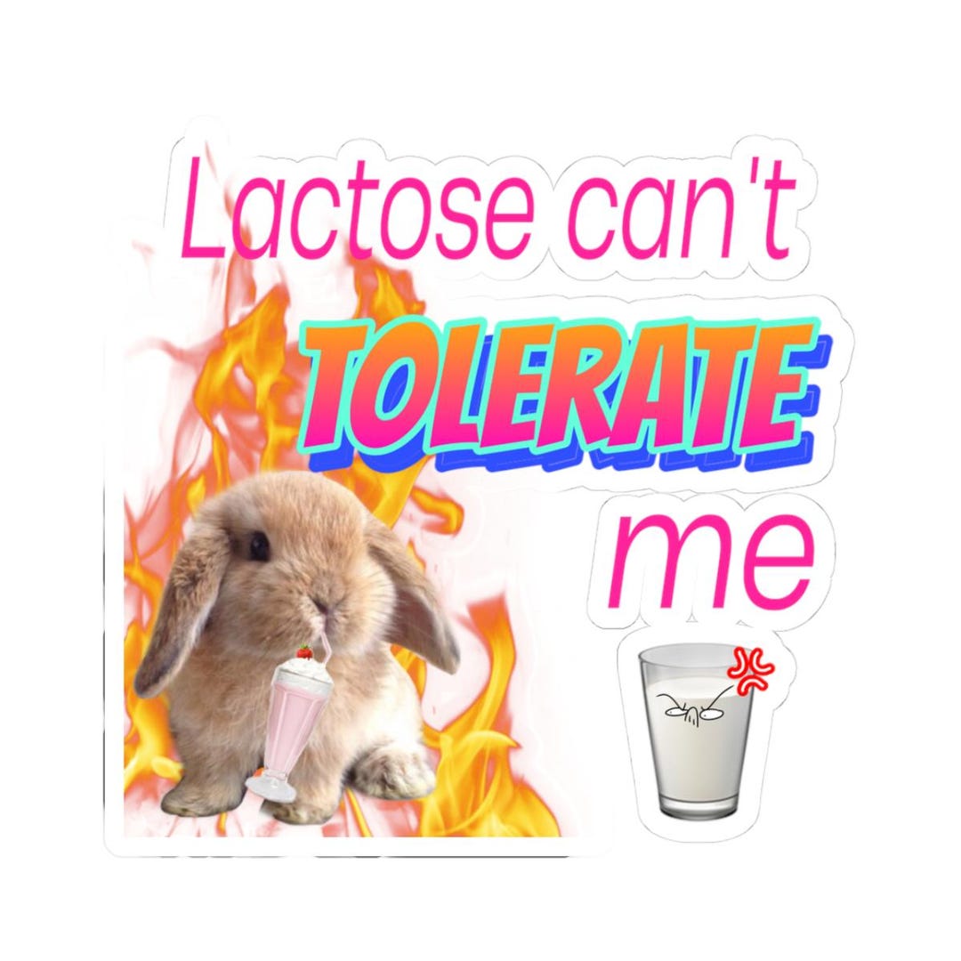 Lactose Intolerance Kiss-cut Stickers, Funny Stickers for Laptop ...