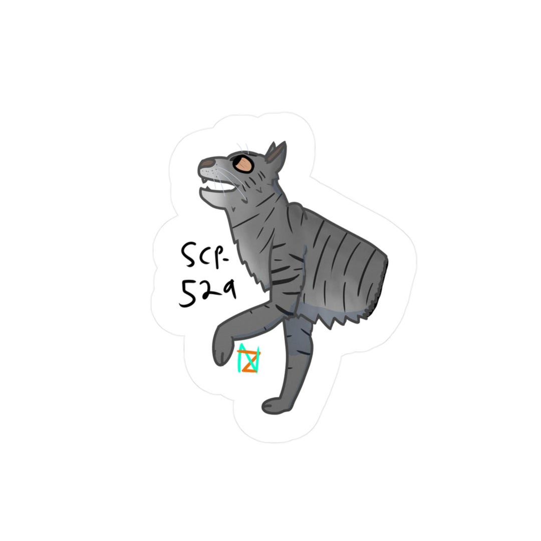 SCP-529 Josie the Half Cat | Kiss-cut Vinyl Decal - Etsy