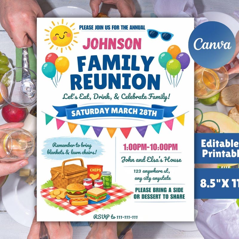 Family Reunion Flyer - Etsy
