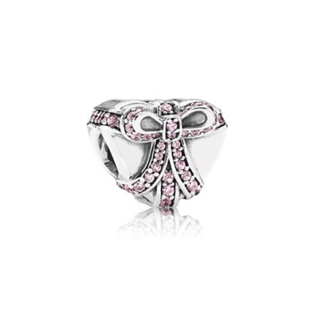 Pandora Pink Heart Present Charm Ref S925 Ale Discontinued - Etsy