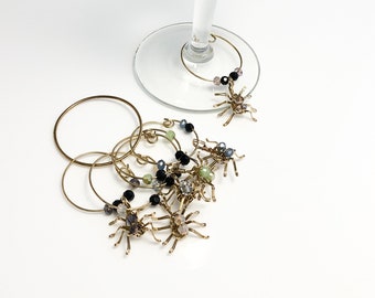 Beaded Wine Glass Stem Charms Set of 6 MX-13007-012 - Etsy