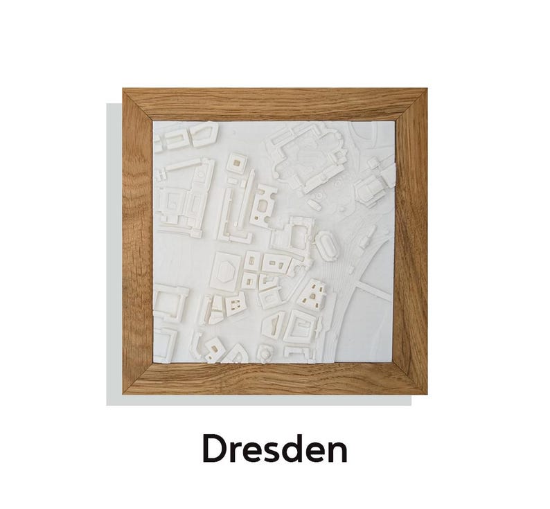 Dresden 3D Wall Decor | 3D Printed City Model | Modern Home Decor ...