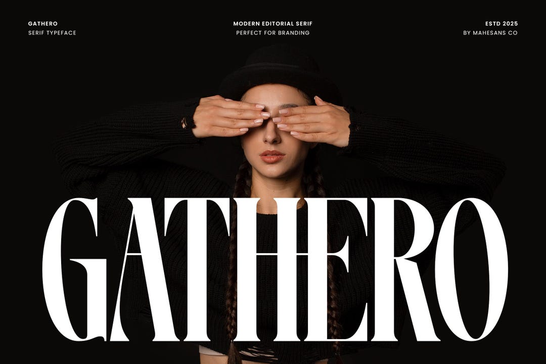 Gathero – Modern Editorial Serif Typeface, Luxury Serif Font, Canva ...