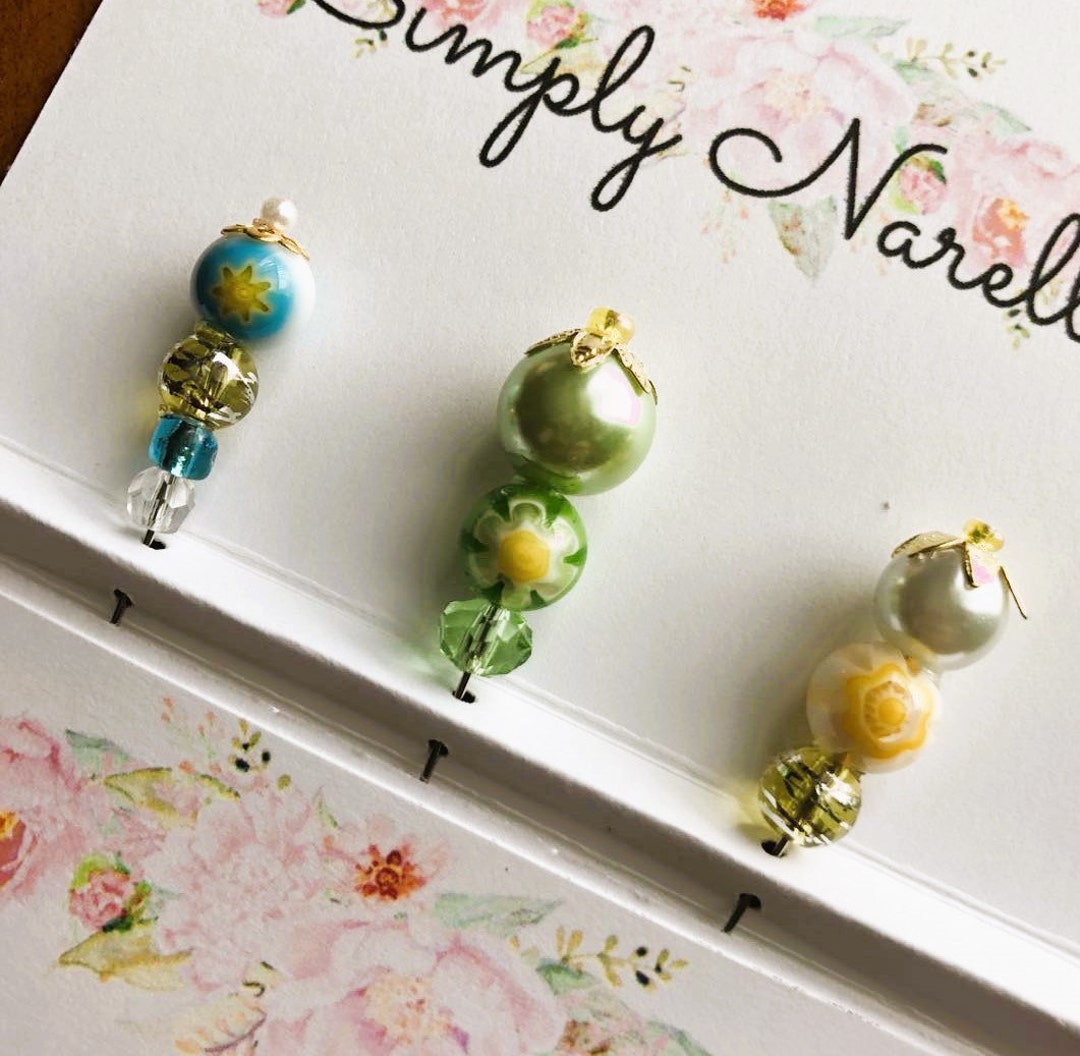 Spring Themed Counting Pins for Cross Stitch, Decorative Pins for Pin ...