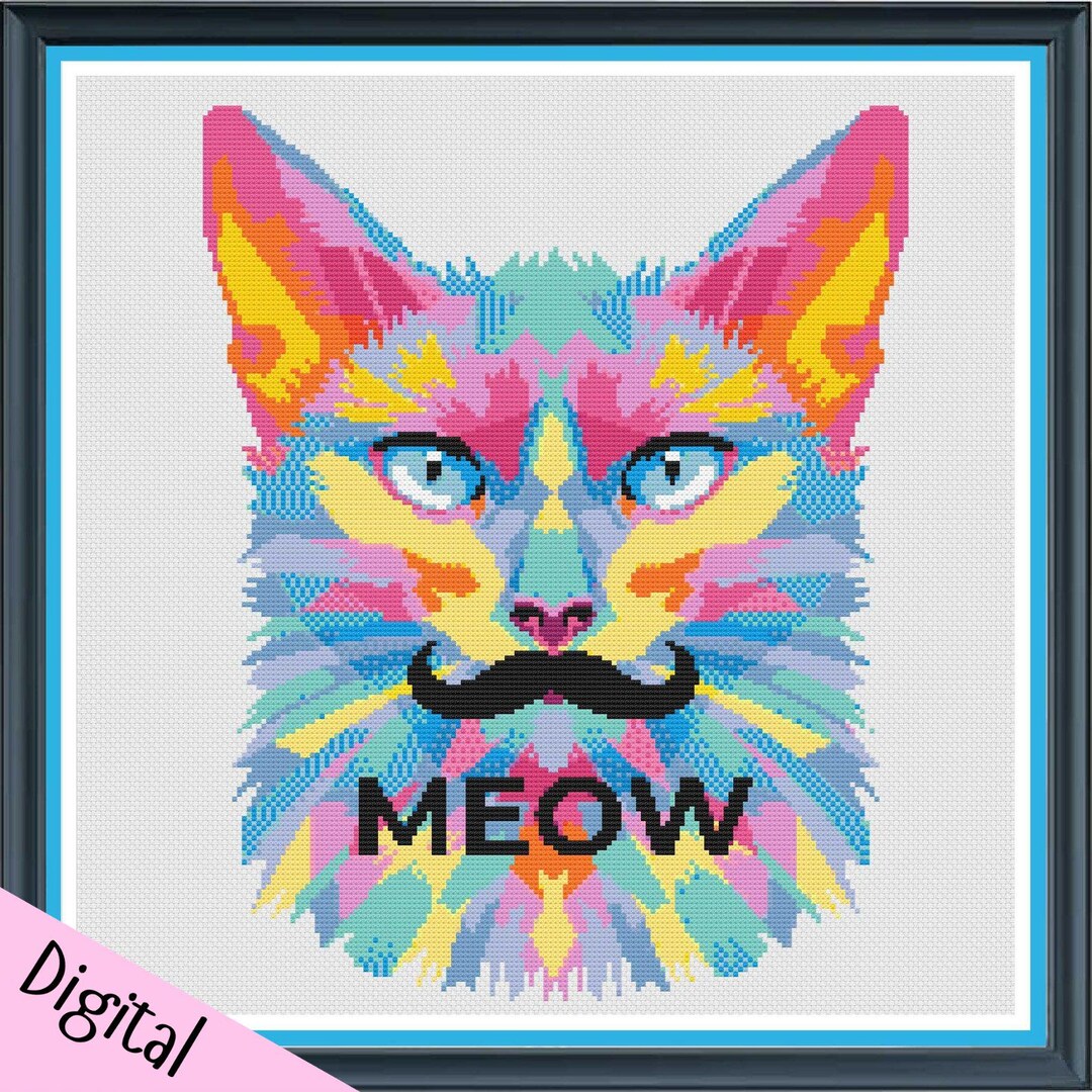 MEOW PDF Cross Stitch Chart Pattern Keeper Compatible* - Etsy