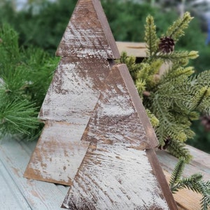 Mini Wood Christmas Trees Small Farmhouse Trees Holiday Decor Rustic ...