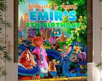 Zootopia Welcome Poster: Zootropolis Wall Art Template (digital ...