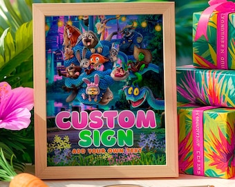 Zootopia Custom Sign: Personalized Welcome Poster Party Decor, (digital ...