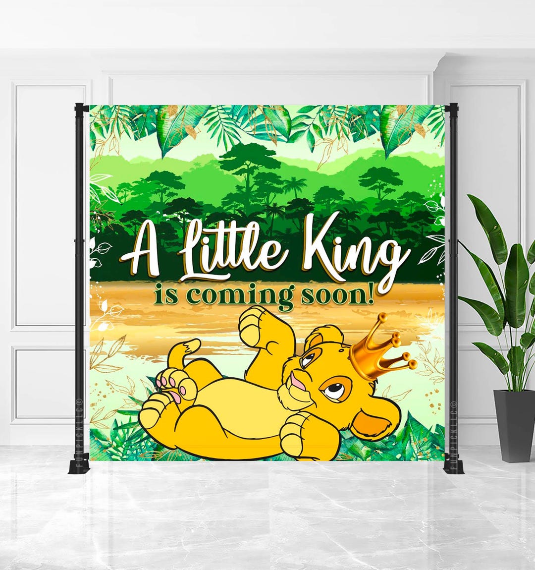 Lion King Baby Shower Backdrop: Baby Simba Banner (digital Download ...