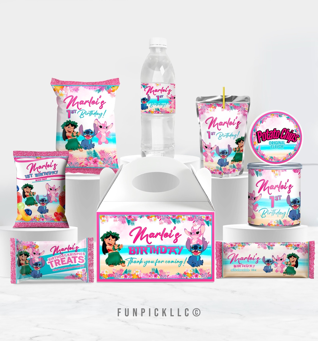 Lilo and Stitch Birthday Party Kit: DIY Favor Set (digital Download ...