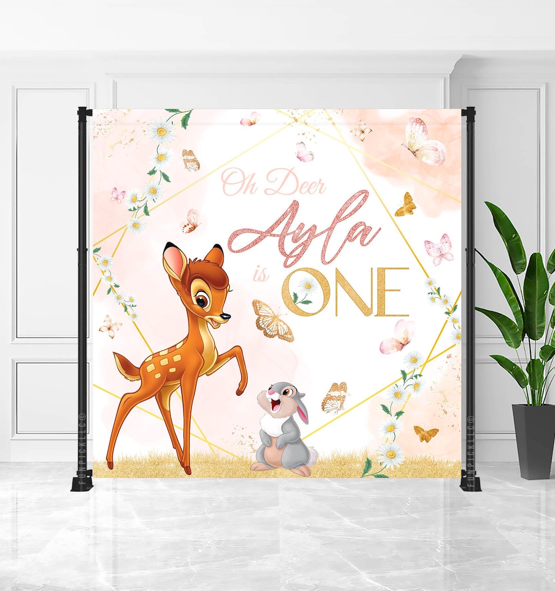 Bambi Birthday Backdrop: Oh Deer Banner (digital Download) - BMB01 - Etsy