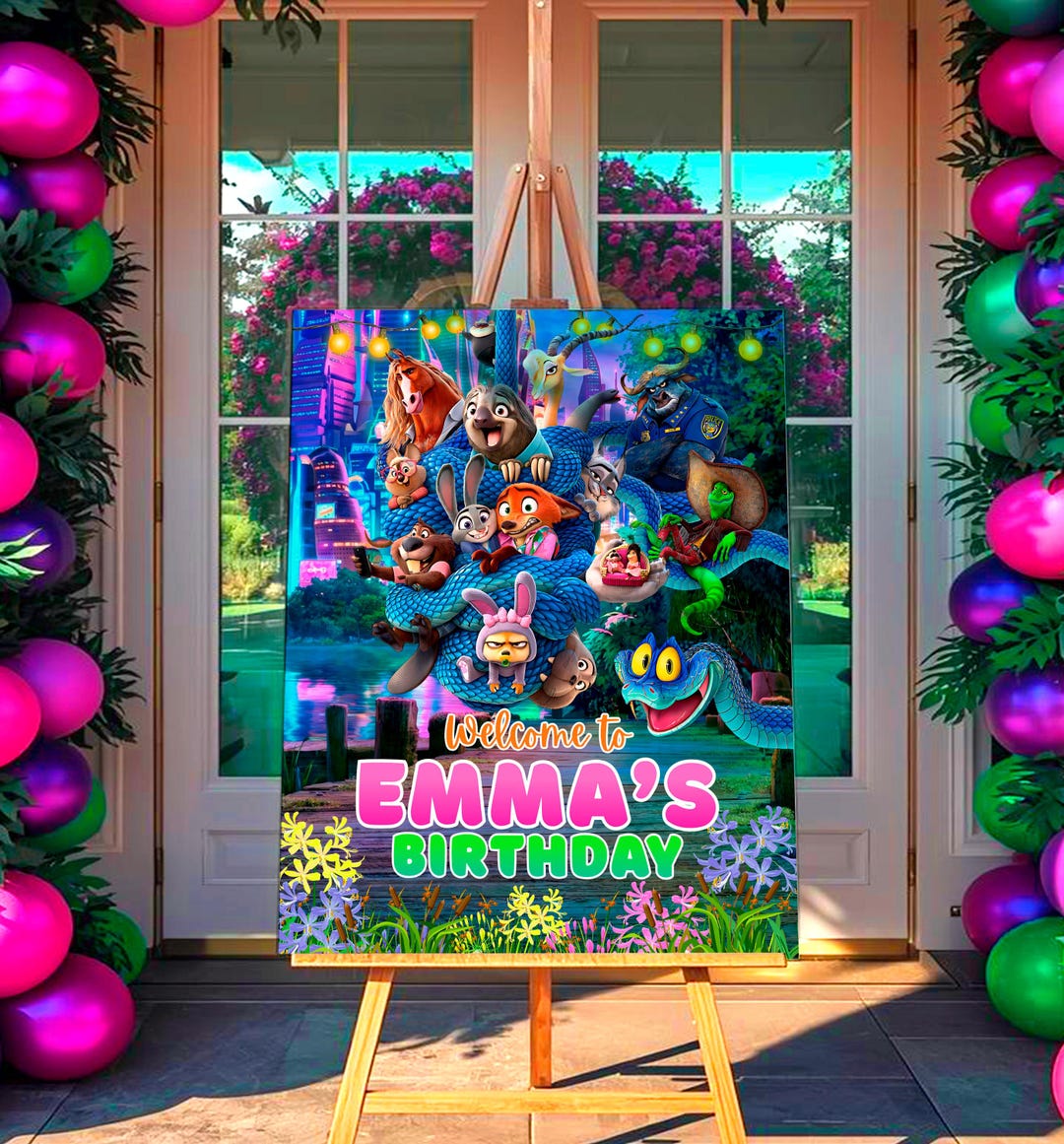 Zootopia Welcome Poster: Zootropolis Wall Art Template (digital ...