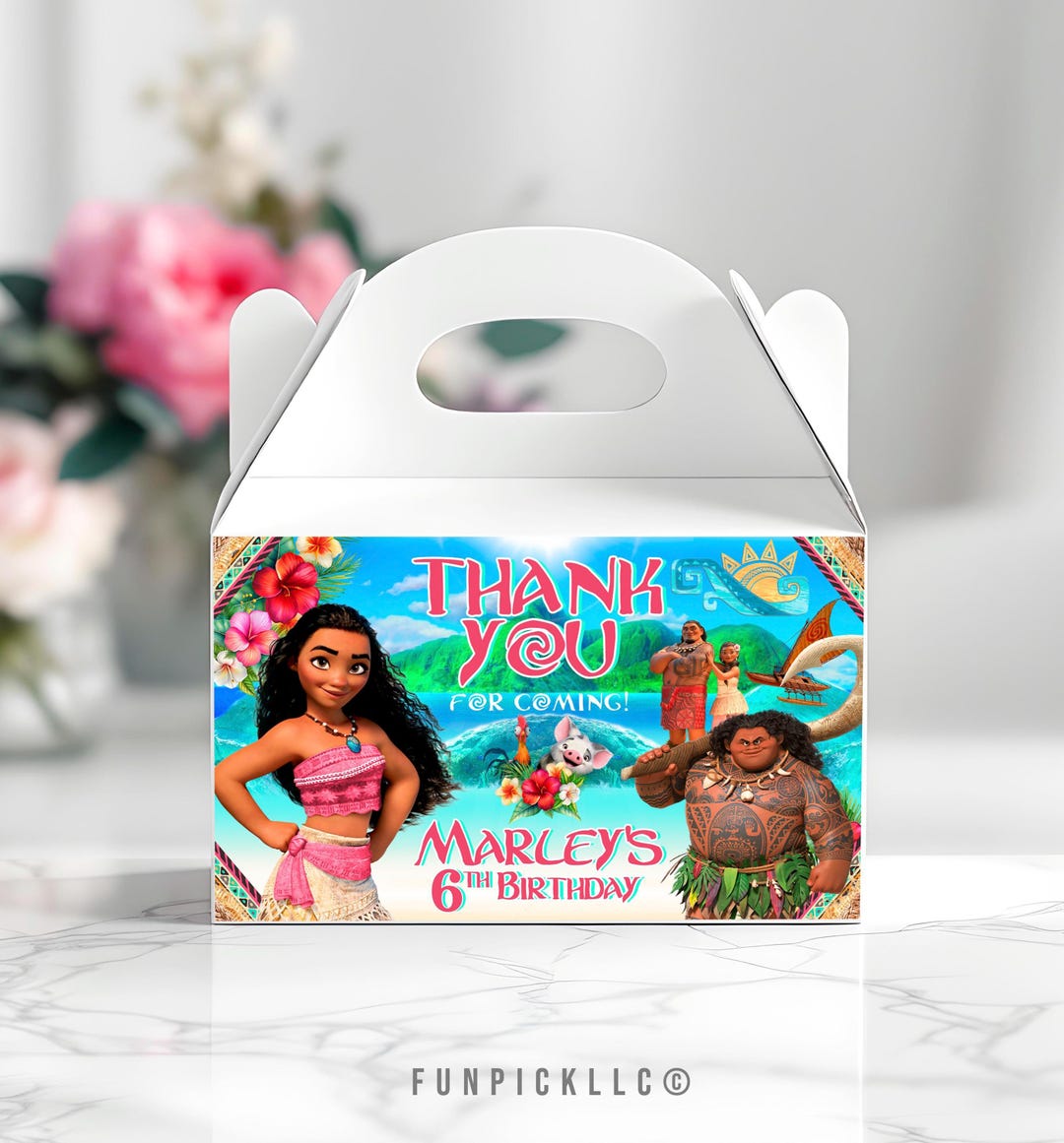 Moana Birthday Box Label: Maui Sticker for DIY (digital Download ...