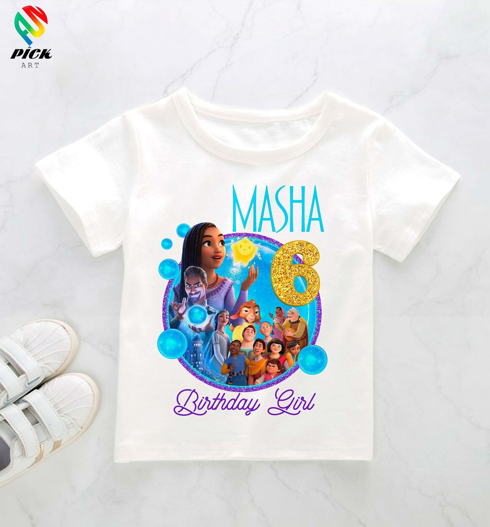 Wish Birthday Sublimation Design: Asha Birthday Girl Shirt (digital ...
